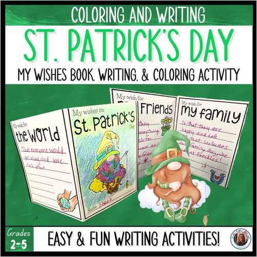St. Patrick's Day - Make A Wish: Foldable Book, Coloring & Writing ...