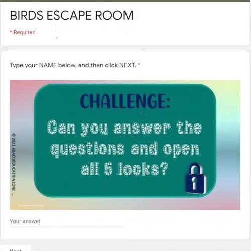 Birds Class Aves Digital Escape Room by Abaco Education Zone | TpT