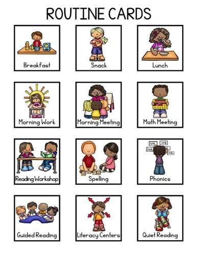 Editable PEC School Routine Cards | Visual Schedule Cards | Autism ...