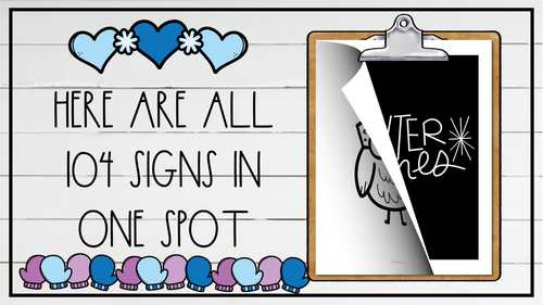 Winter Classroom Decorations | Printable Posters - Signs by Shore ...