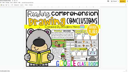 Drawing Conclusions Finding Clues and Comprehension Skills for Google ...