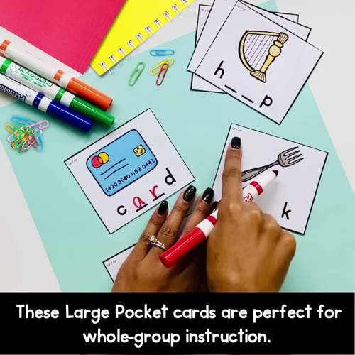 Phonics Word Work Sorts Pocket Chart Cards by Brenda Tejeda | TPT