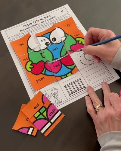 French Earth Day Reading Activities | Casse-tête pour le jour de la terre