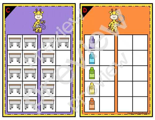 School Giraffes - Double Ten Frames Math Scoot Activity 0 to 20 - Teen ...