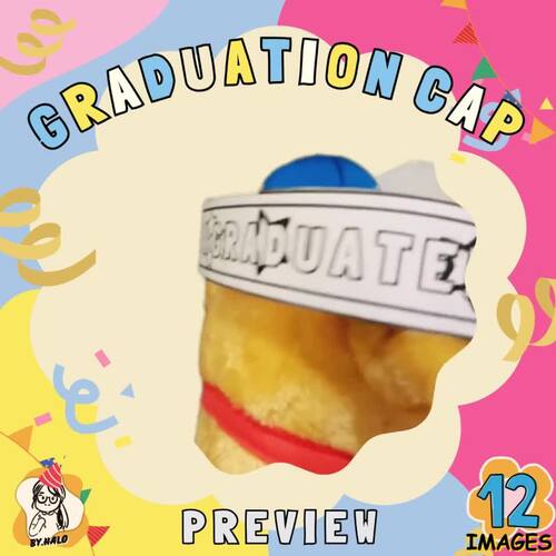 Graduation Cap Craft | End of Year Hat | Color & Write Name |Template ...
