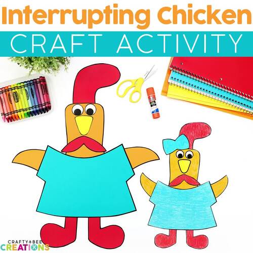 Interrupting Chicken Craft Activity | Farm Craft | Book Craft Activities