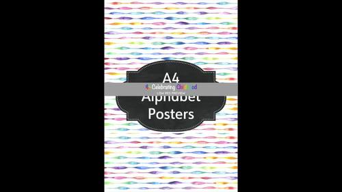 QLD Beginners Font Alphabet Posters by Celebrating Childhood | TPT