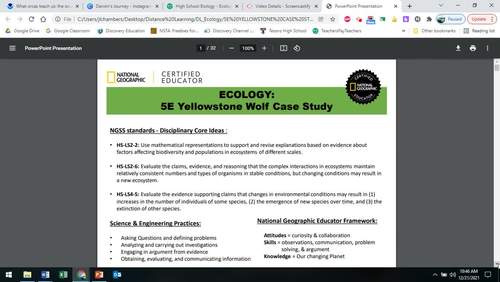 Biology - ECOLOGY: 5E Yellowstone Wolves Case Study BUNDLE | TPT