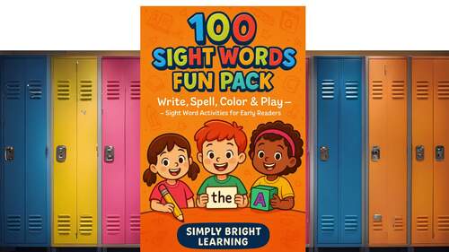 100 Sight Words Fun Pack Bundle featuring: Bingo Cards, Word Search ...