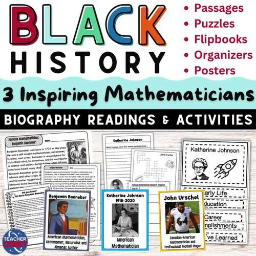 Black History Month Math Mathematicians Reading Comprehension STEM Activity