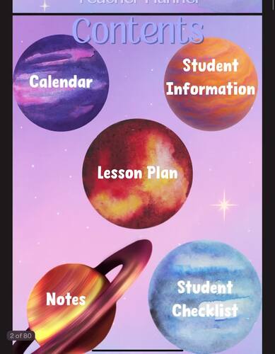 Teacher Planner (Space) by The Ordinary Teacher | TPT