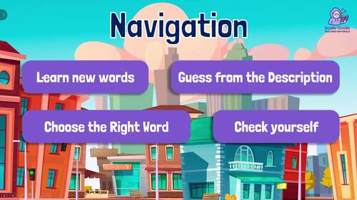 Places in a City: 4 Editable PowerPoint Vocabulary Activities & Games ...
