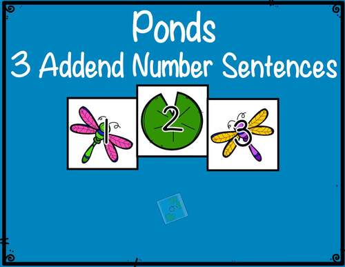 Ponds Themed Build 3 Addend Addition & Subtraction Number Sentences
