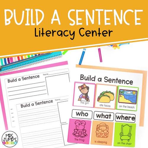 Sentence Building Writing Center for Kindergarten or First Grade by ...