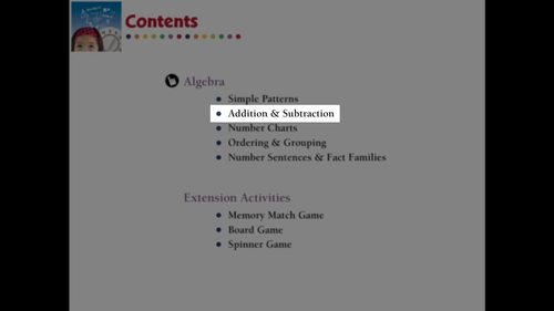 Algebra: Addition & Subtraction - Learn the Skill - MAC Gr. PK-2