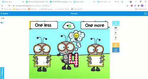 BOOM CARDS Spring: ONE LESS,ONE MORE | Numbers 1-20 Digital Resources