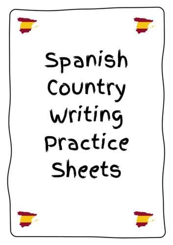Spanish Countries Worksheets for Handwriting Practice by Worksheet ...