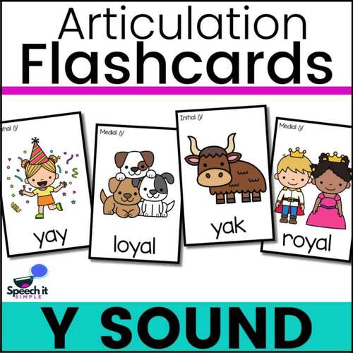 Y Sound Articulation Target Cards - Artic - Apraxia - Phonology ...