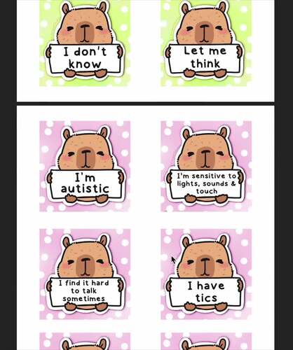 Capybara Communication & Emotional Support Bundle: SPED, Autism SEL ...