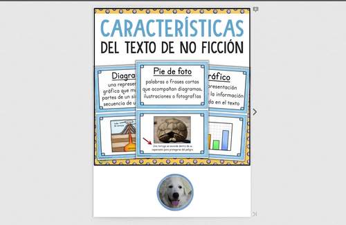 Características del texto de no ficción carteles SPANISH Text Features ...