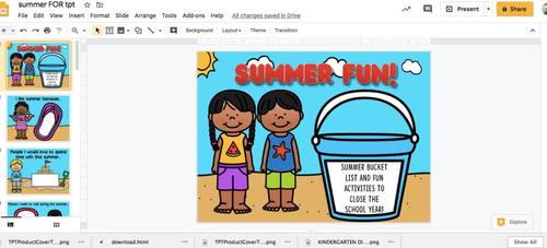 SUMMER FUN ACTIVITIES End of the Year - SEESAW, GOOGLE Slides & PPT for ...