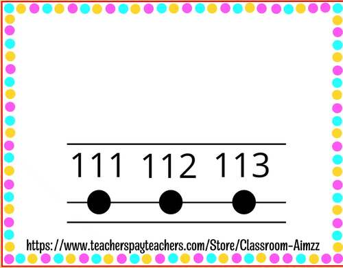 Black and White Large Number Line Wall Display, Editable Wall NumberLine