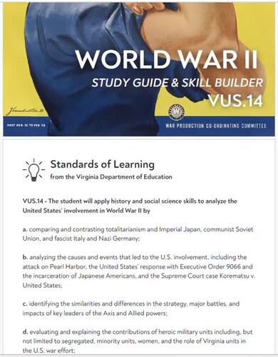 World War II: Study Guide and Skill Builder (VUS.14) by John Johnson III