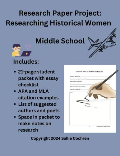 Research Paper Project: Researching Historical Women (Middle School)