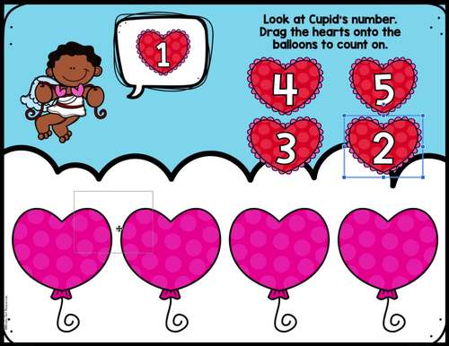 Valentine's Day Ordering Numbers for Google Slides™ by Rhody Girl Resources