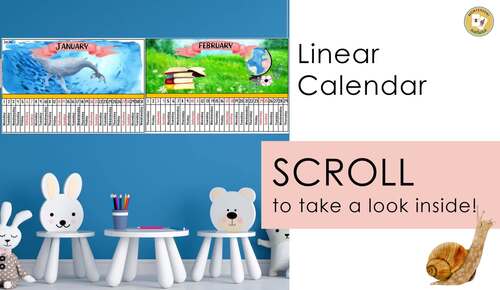 Montessori Linear Calendar Southern Hemisphere by Montessori Nature