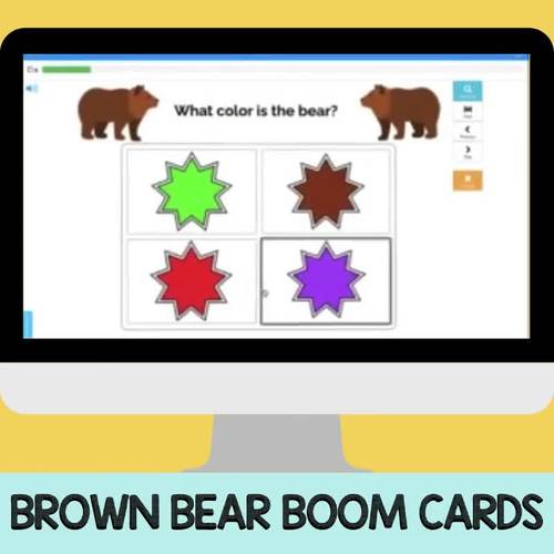 Brown Bear Color Matching Boom Cards for Speech Teletherapy by Speechie ...