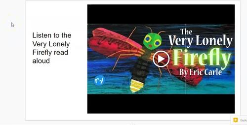 The Very Lonely Firefly Literacy for Special Education PRINT AND DIGITAL