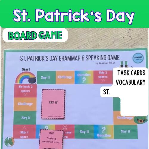 ESL St. Patrick’s Day Board Game | Vocabulary & Speaking & Grammar Review