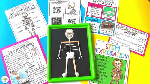 Skeleton STEM Activity for Preschool - My Body Bones STEM Challenge PreK