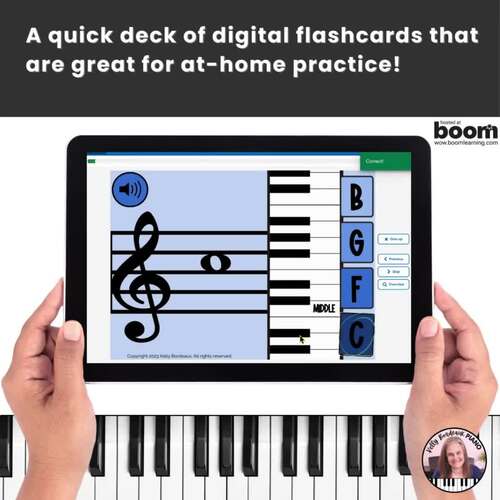 Landmark Notes on the Staff BOOM™ Cards Digital Flashcards with Piano ...