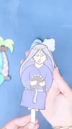 FULL COLOR 7 Neviot Prophetesses Puppets for Kids | Tanach Bible Craft