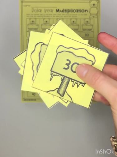 Polar Bear Equations: 40 Multiplication & Division Task Cards (Numbers ...