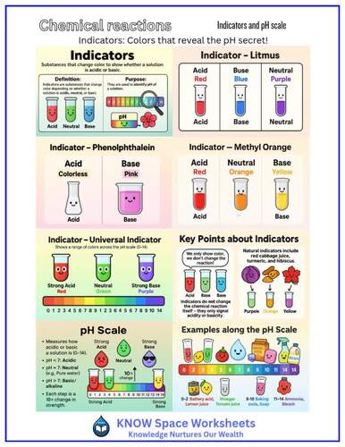 Indicators & pH Scale Worksheet – Middle & High School Science | TPT