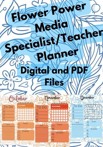 Teacher/ Media Specialist Planner Customizable Digital and Printable Files