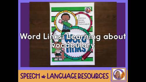 Word Links- vocabulary building. PDF & Easel Version by Katrina Bevan