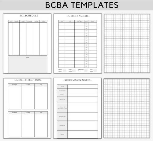 Printable BCBA Planner | Applied Behavior Analysis Planner ABA by ...