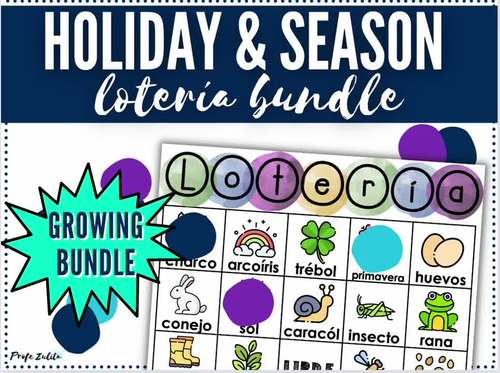 Spanish Holiday Lotería Game Bundle by Profe Zulita | TPT