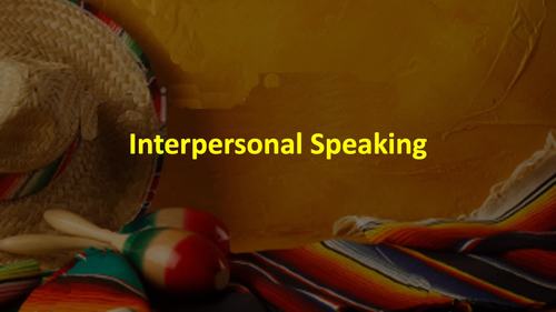 AP Spanish Distance Learning Assignments Cultural Comparisons/Interper ...