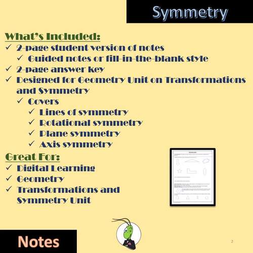 Symmetry Geometry Guided Notes Transformations and Symmetry Unit