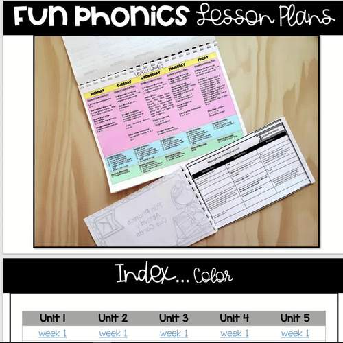 FUN Phonics LEVEL K Full Year lesson plans and Activities ~ Print and Go