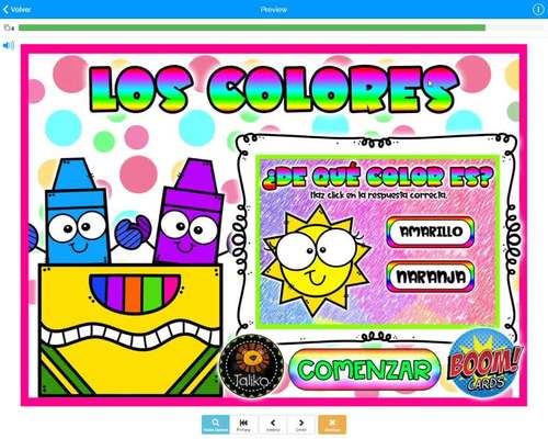 Los Colores Boom Cards by Taliko | TPT