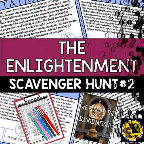 The Enlightenment Reading Comprehension Scavenger Hunt Activity - John ...