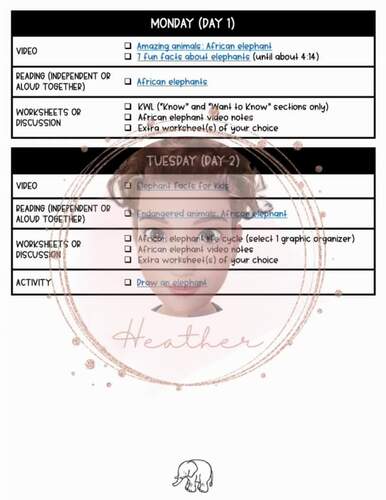 African Elephant Unit Study | NO PREP Plan and Activities | Endangered ...