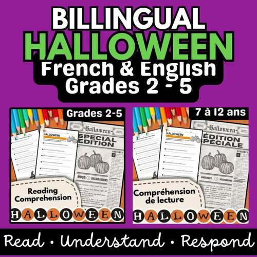 Halloween Nonfiction Reading BUNDLE | Bilingual French-English Texts ...