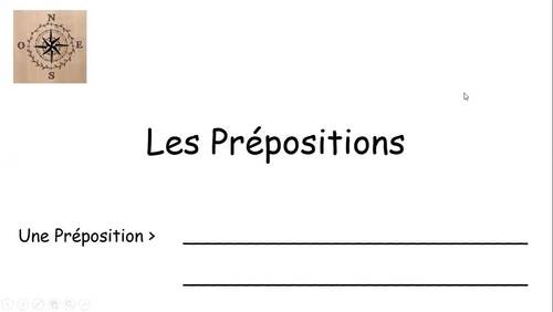 French Prepositions Video Note Bundle by Sr and Monsieur Schepeez
